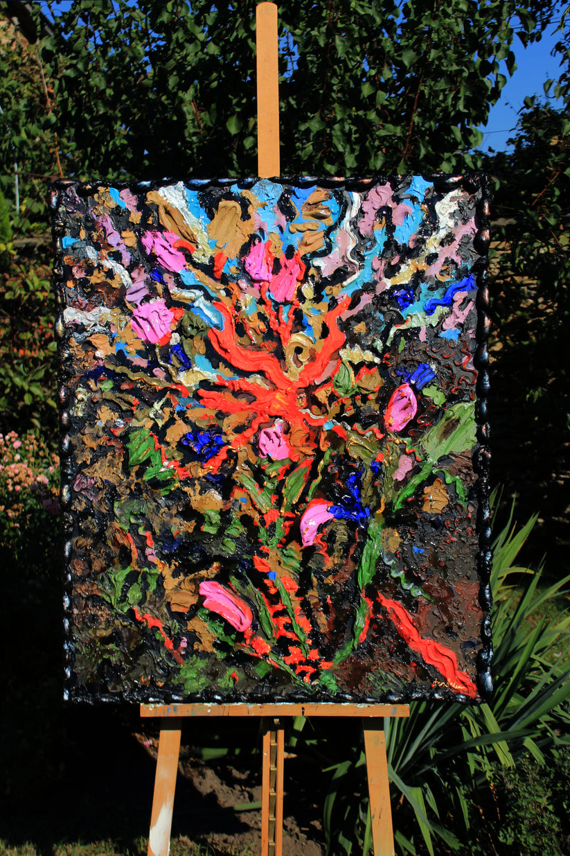 Milk Thistle Acrylic Painting by Tanbelia – Tanbelia Art Store